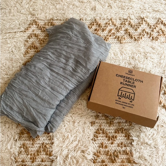 Party Supplies | Vitalizart Cheesecloth Table Runner Blue Gray 35 X 12 ...